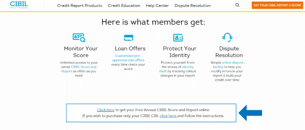 Check your CIBIL Score & Credit Report Online in