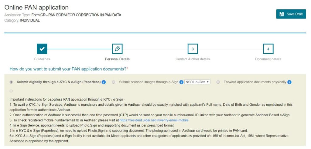How to Change & Correct PAN Card Name, Address & Signatures Online ...