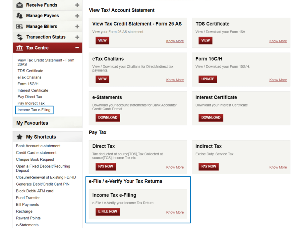 How to eFile Income Tax Return through NetBanking [ - Fintistic