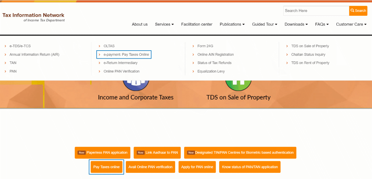 How to pay Income Tax Online in - Fintistic